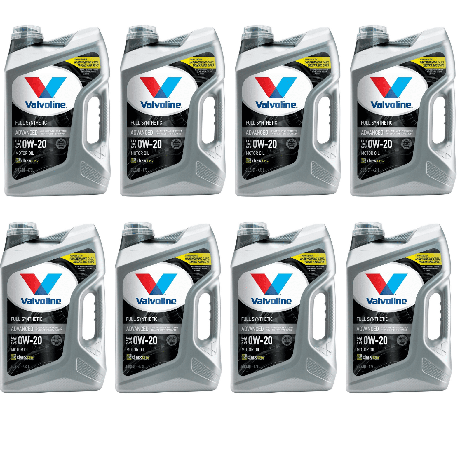 Valvoline 881150 Advanced Full Synthetic SAE 0W-20 Motor Engine Oil Vehicles Pack of 8 - Walmart.com