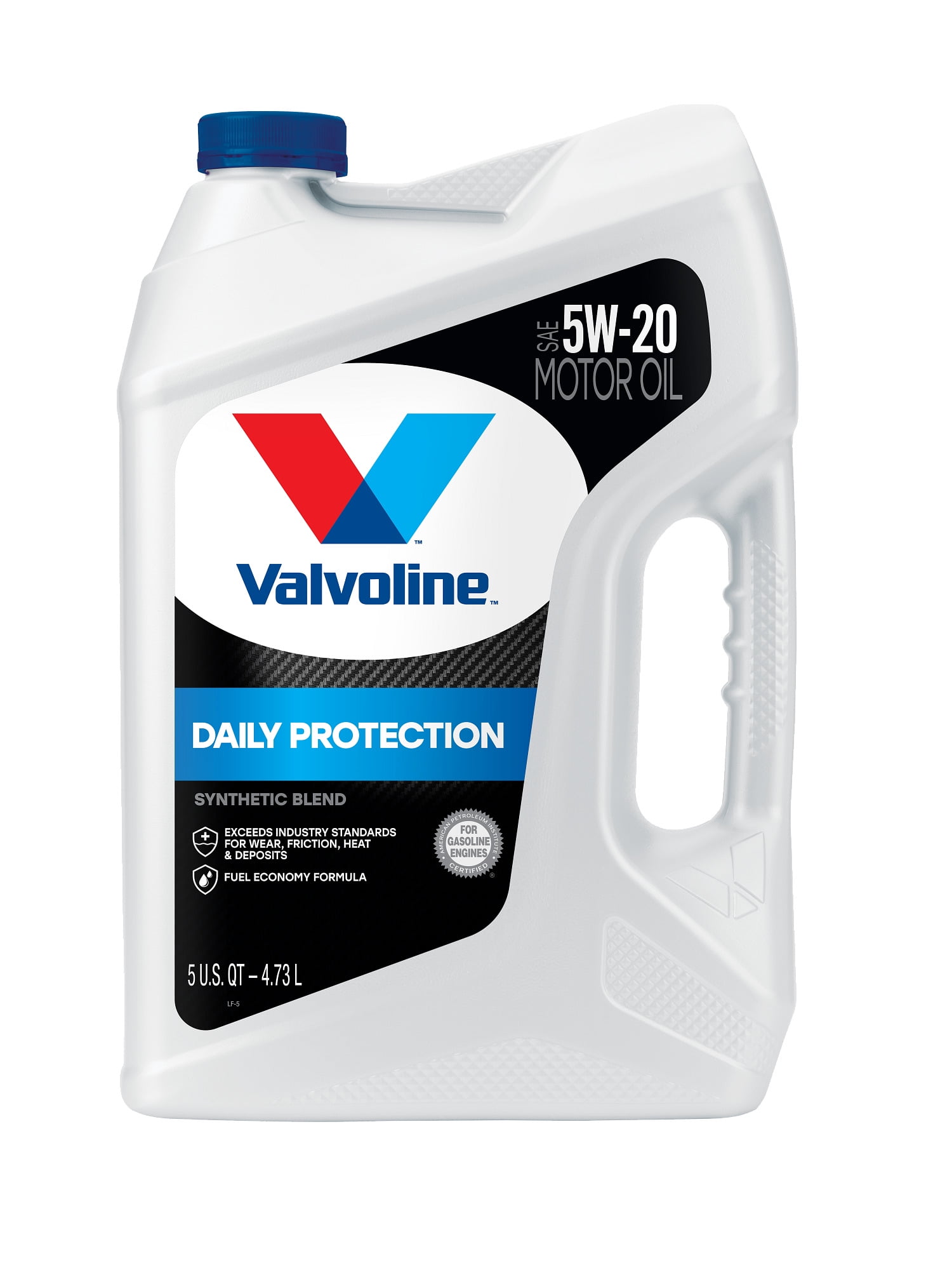 Valvoline Daily Protection 5W-20 Synthetic Blend Motor Oil, High ...