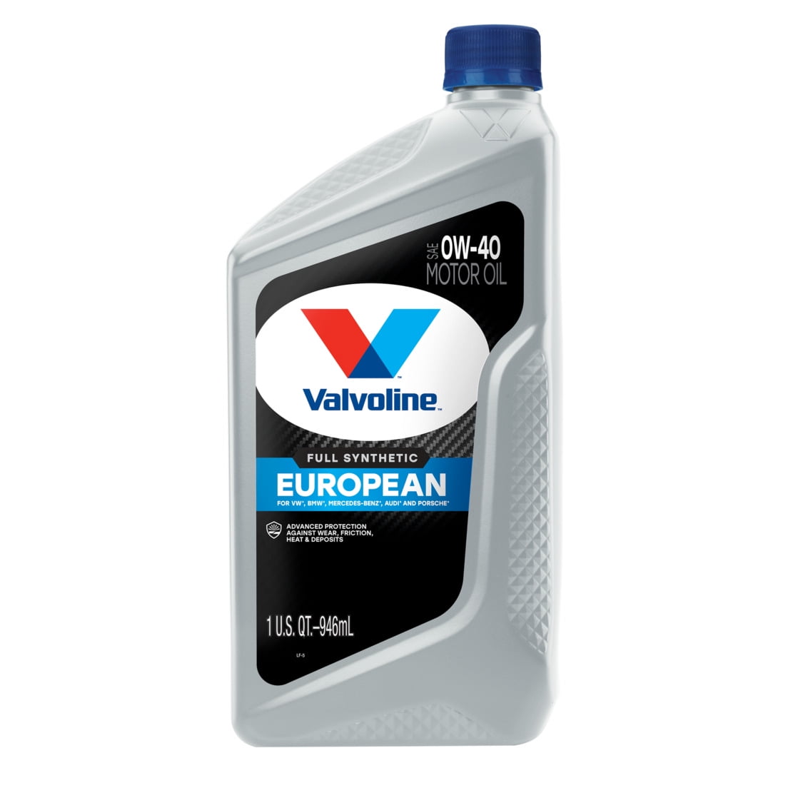 Valvoline European Vehicle Full Synthetic 0W-40 Motor Oil 1 Quart ...