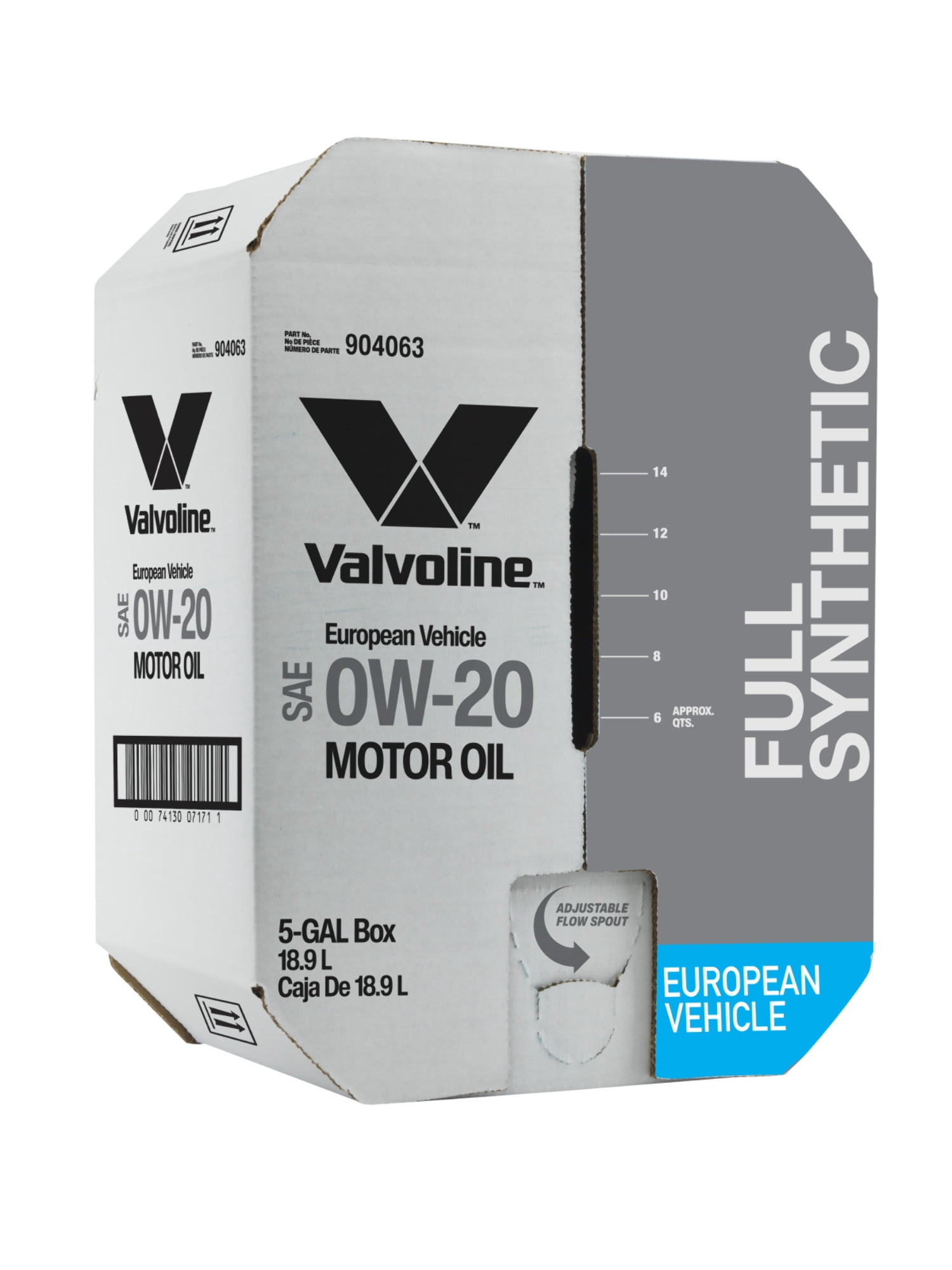 Valvoline European Vehicle Full Synthetic Motor Oil SAE 0W-20 Bay Box ...