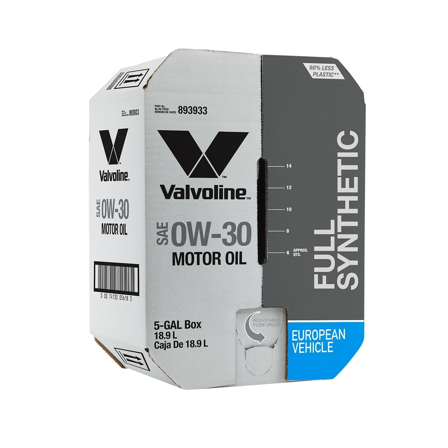 Valvoline European Vehicle Full Synthetic Motor Oil 0W-30 5 GA Box ...
