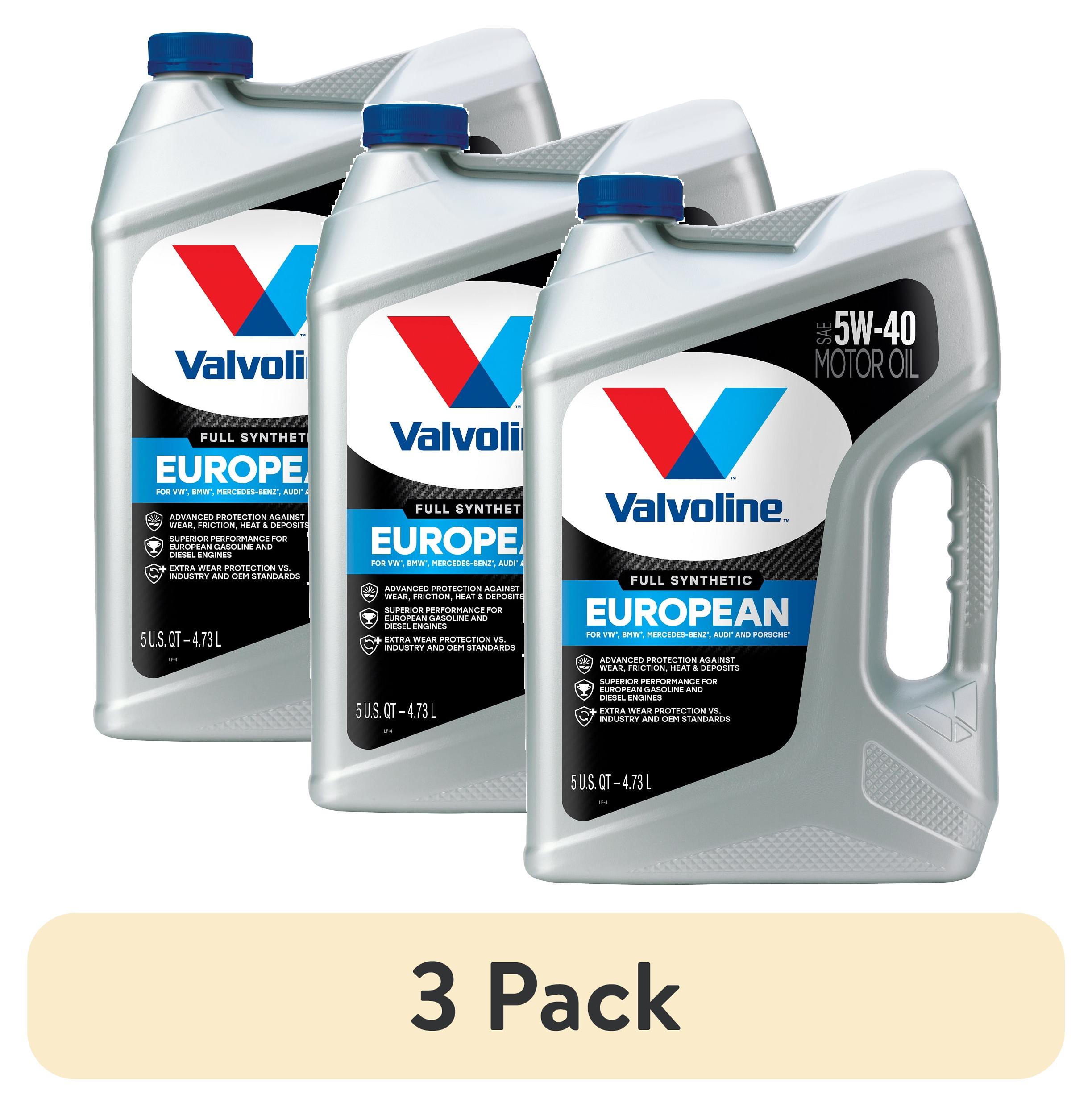 (3 pack) Valvoline European Vehicle Full Synthetic Motor Oil SAE 5W-40 ...