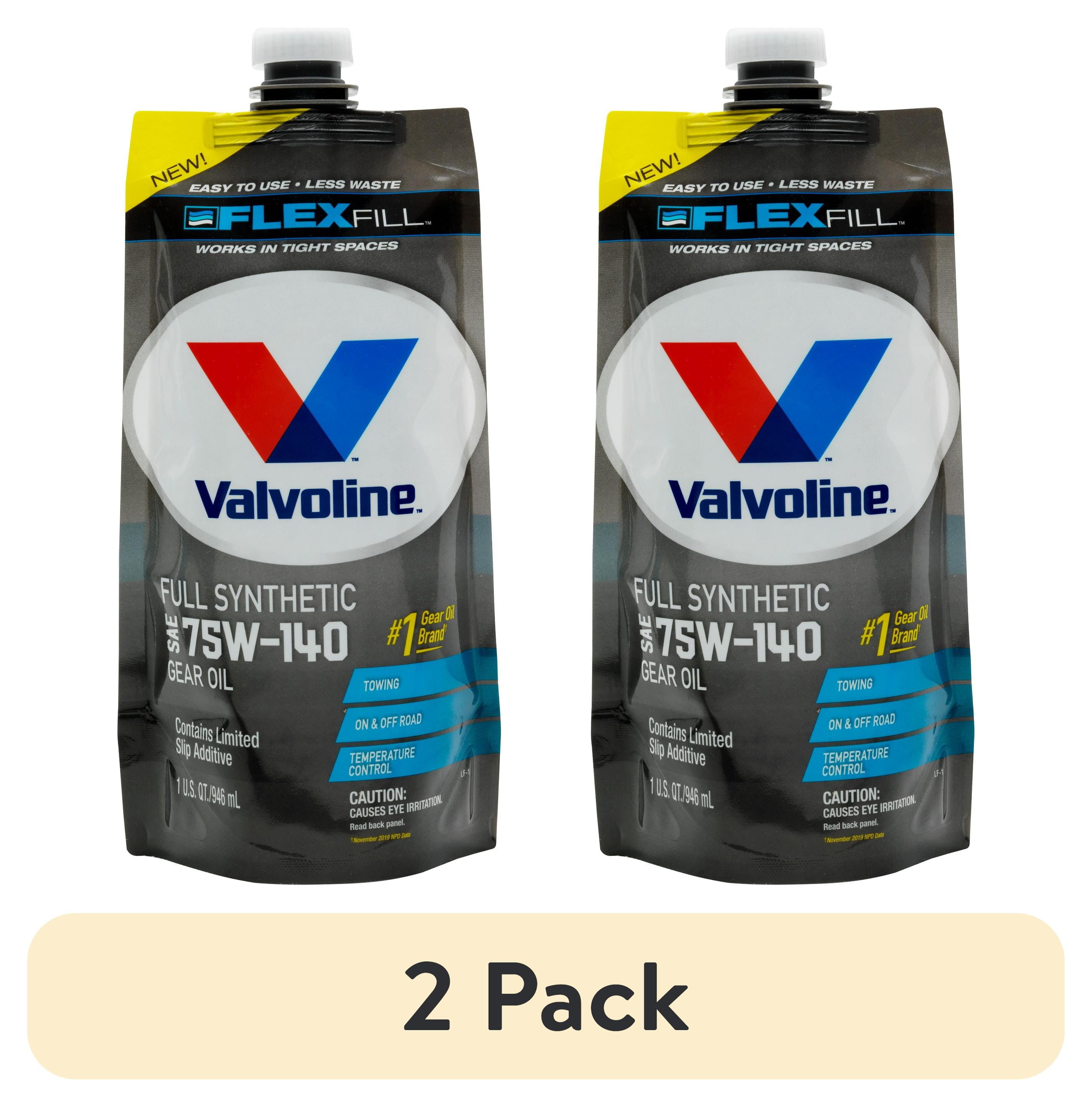 (2 pack) Valvoline Flex Fill 75W-140 Full Synthetic Gear Oil 1 QT ...