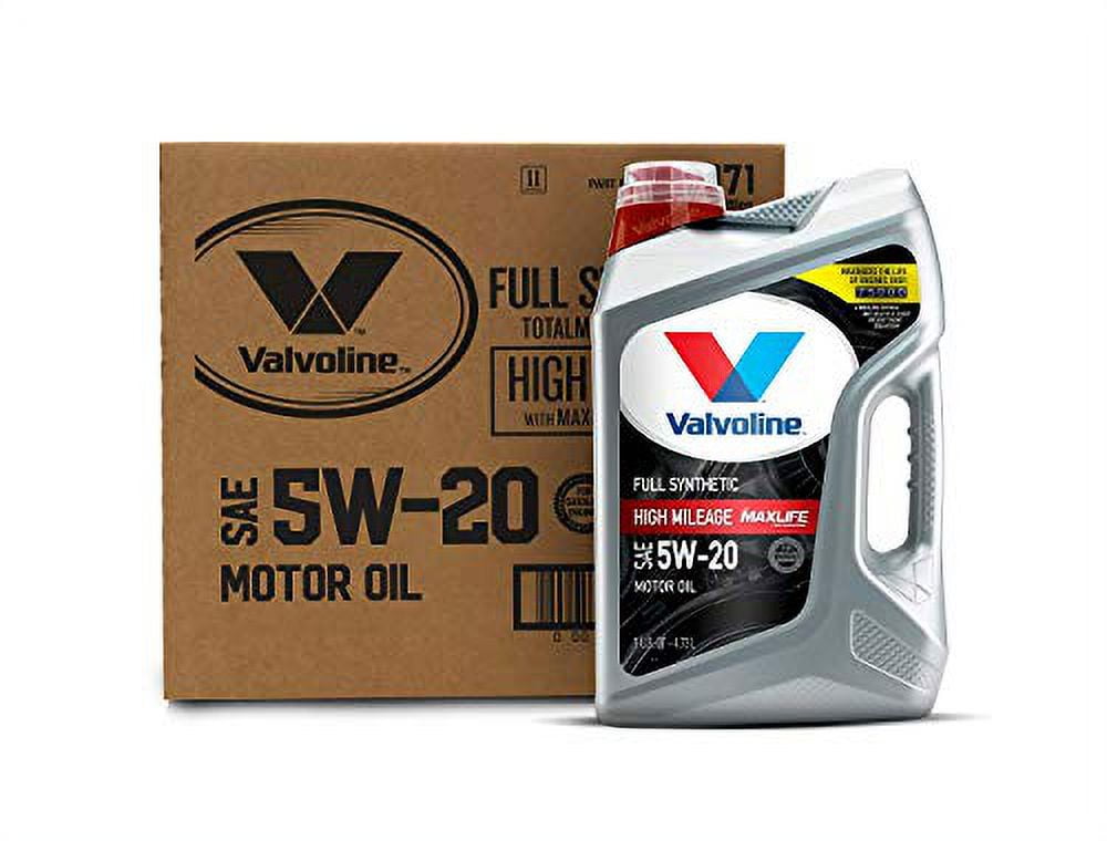 Valvoline Full Synthetic High Mileage MaxLife Technology Motor Oil 5W ...