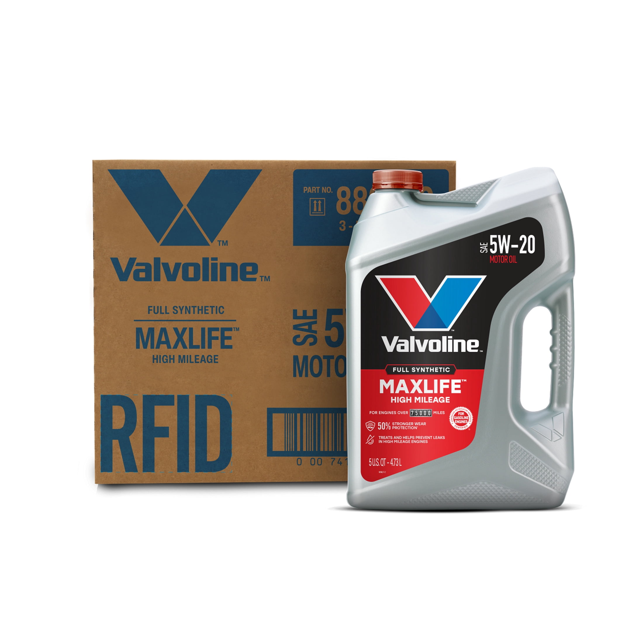 Valvoline MaxLife Full Synthetic High Mileage 5W-20 Motor Oil 5 Quart ...