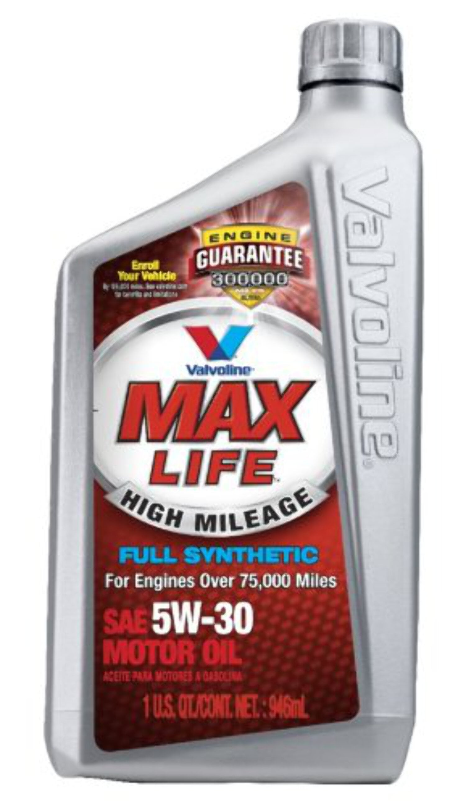 Valvoline Full Synthetic High Mileage with MaxLife Technology SAE 5W-30 ...
