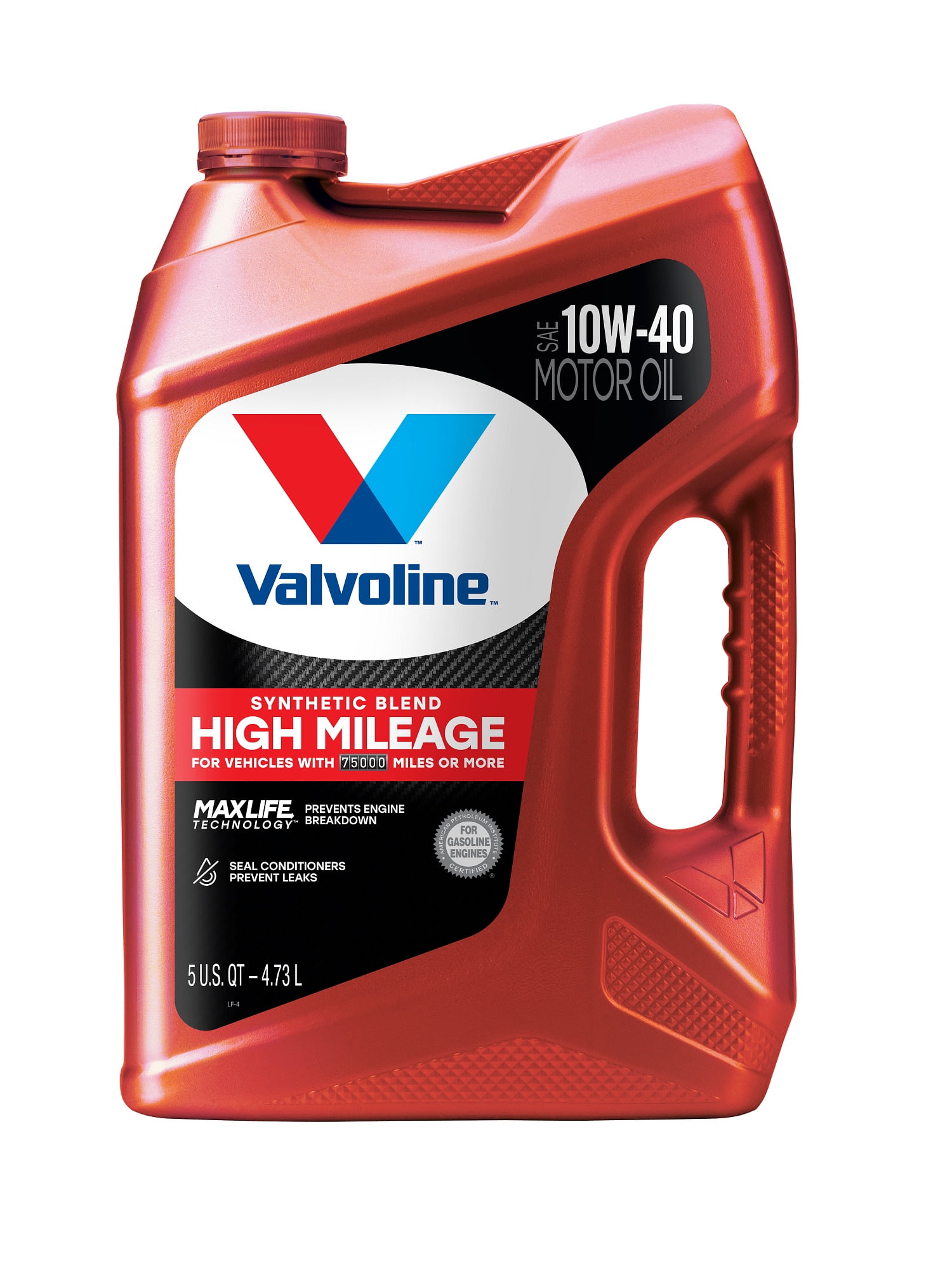 Valvoline High Mileage with MaxLife Technology Motor Oil SAE 10W-40 ...