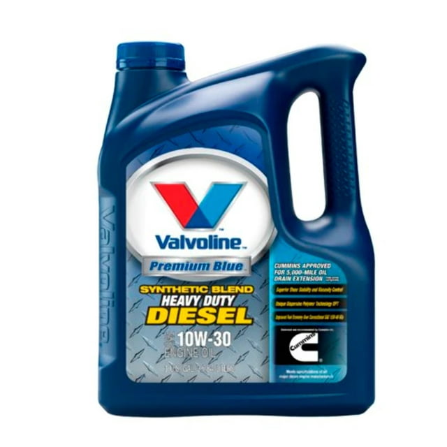 Valvoline Premium Blue Synthetic Blend 10W-30 Heavy Duty Diesel Engine ...