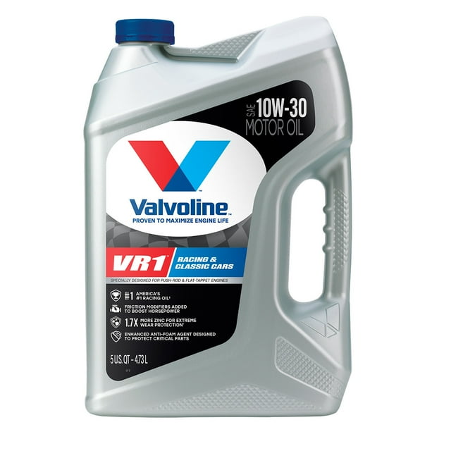 Valvoline VR1 Racing 10W-30 Motor Oil 5 QT - Walmart.com