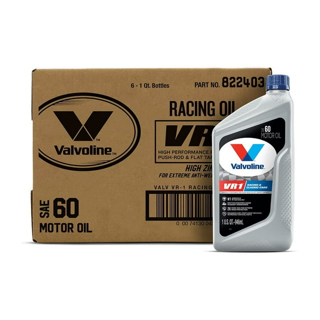 Valvoline VR1 Racing SAE 60 Motor Oil 1 QT, Case of 6 - Walmart.com
