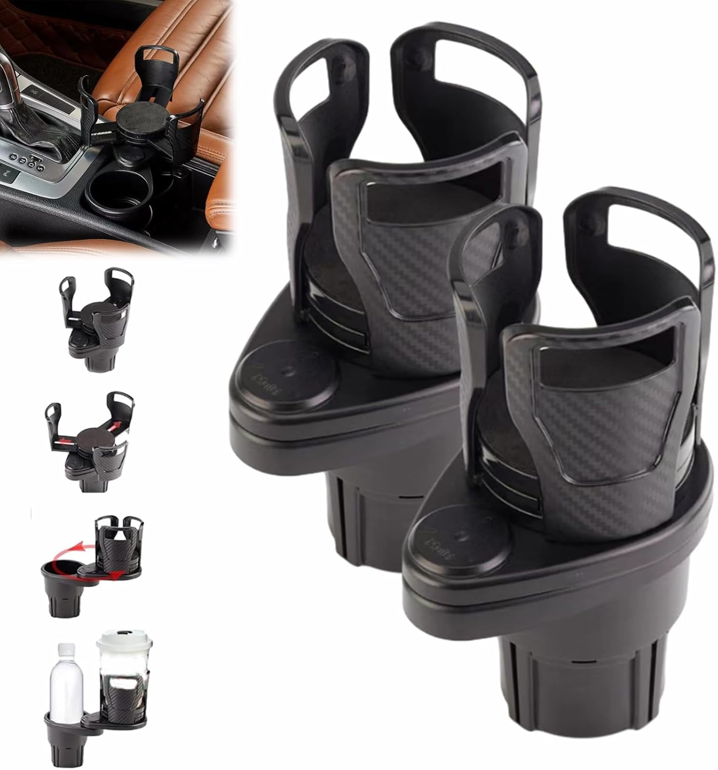 Valza Cup Holder, Valza All Purpose Car Cup Holder, Expandable 2 in 1 ...