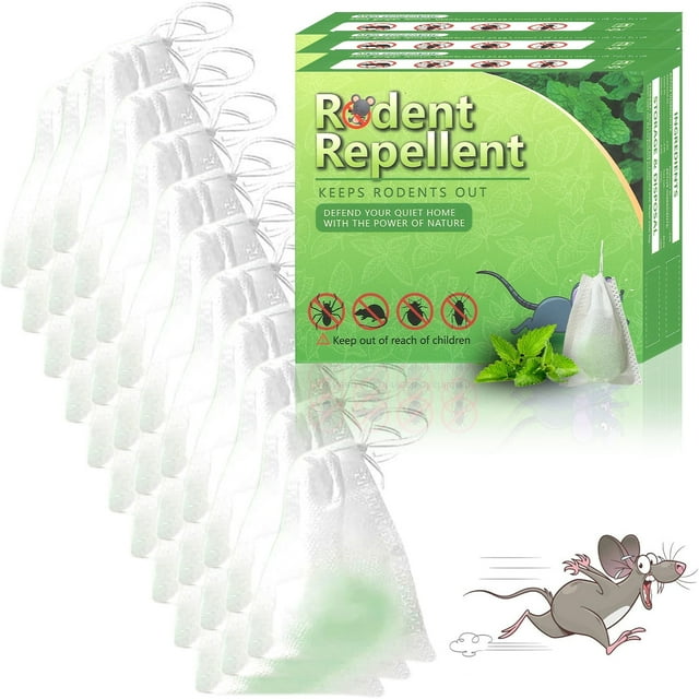 Vamoo 30 Pouches Rodent Repellent Bags, Peppermint Scented Sachets to ...