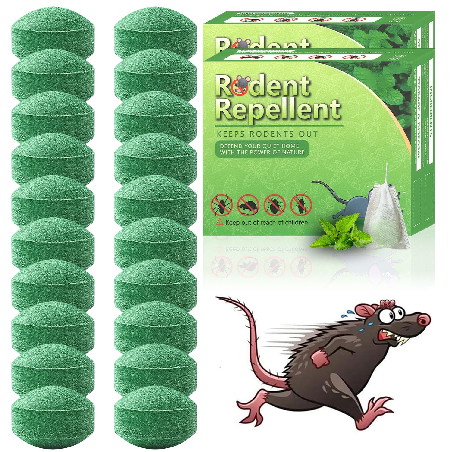 Vamoo Professional Rodent Control Pouches -20-Pack for Mice, Rats ...