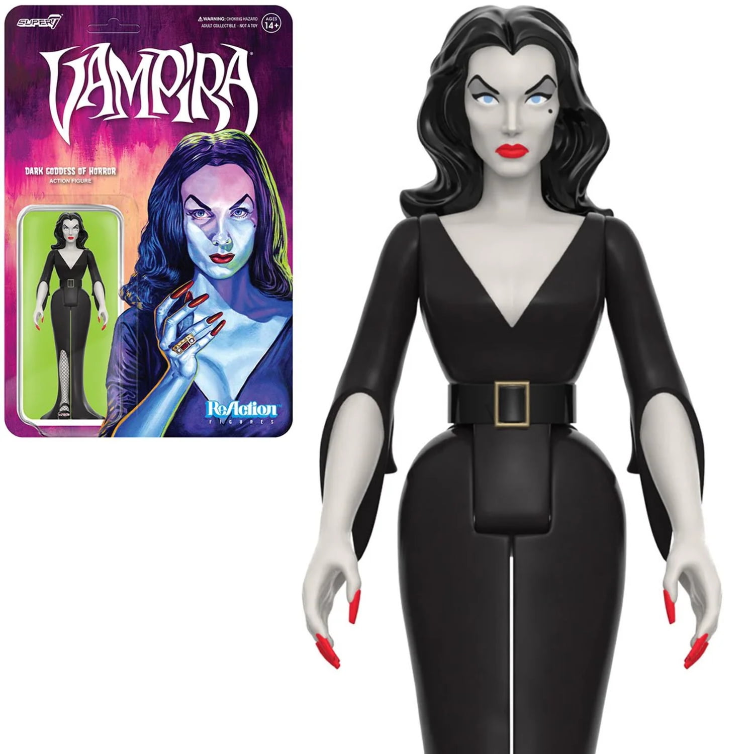 Super7 Vampira 3 3/4-Inch ReAction Figure, Horror Monster Collectible ...