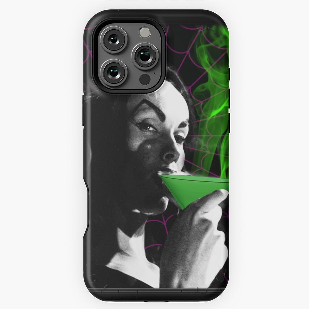 Vampira 9 Vintage Gothic Pinup Phone Case for iPhone 16 15 14 13 12 11 ...
