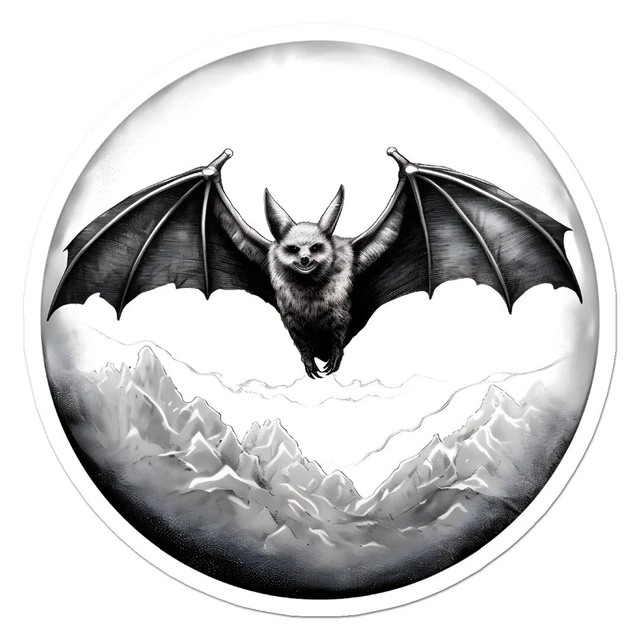 Vampire Bat Mountains Sticker Phone Decal Water Bottle Stickers Car ...