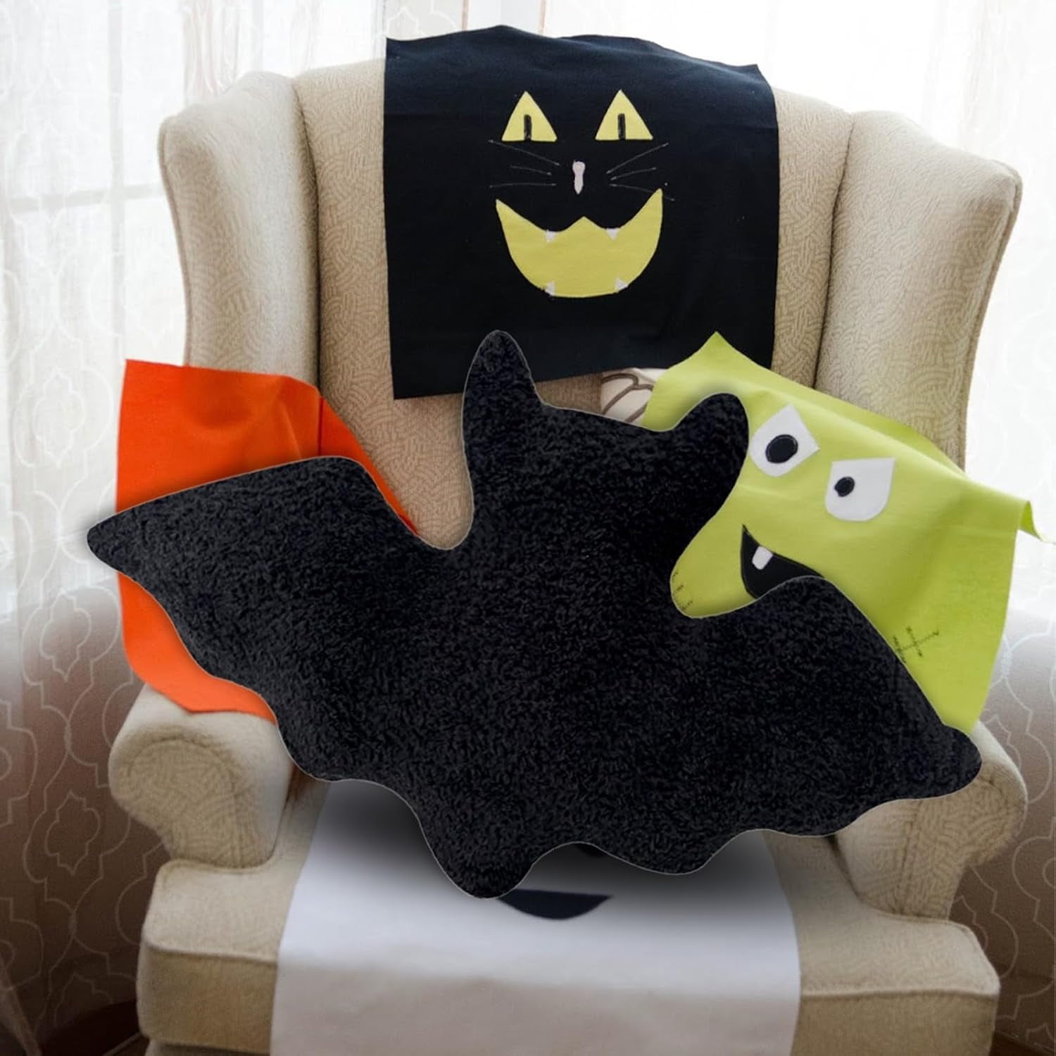 Vampire Bat Plush Pillow - Extra Large 16"*9.5" for Adult Gothic Sofa ...