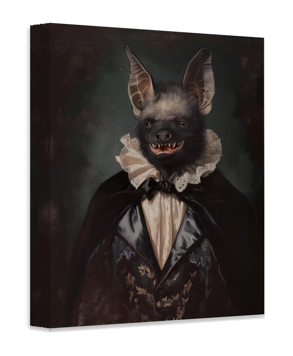 Vampire Bat Portrait 16x20 Canvas Poster Retro Gothic Dracula - Formal ...