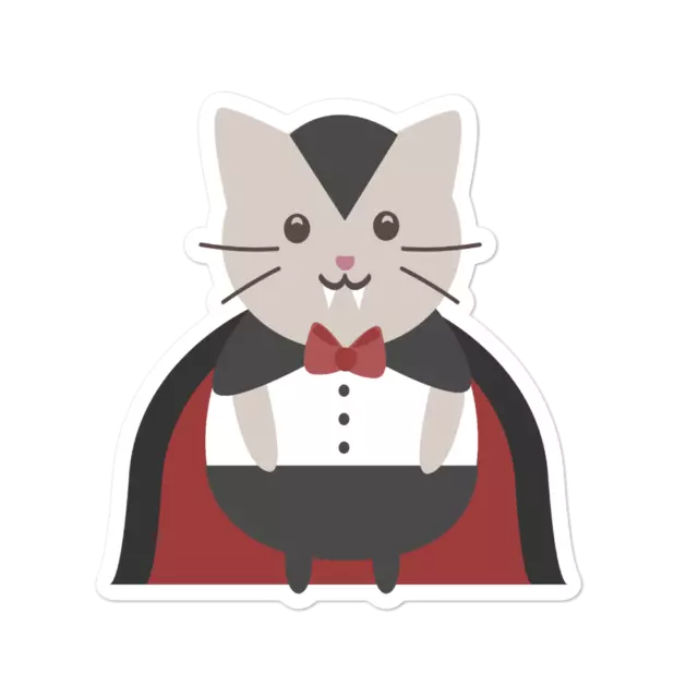 Vampire Cat Dracula Sticker Phone Decal Water Bottle Stickers Car ...