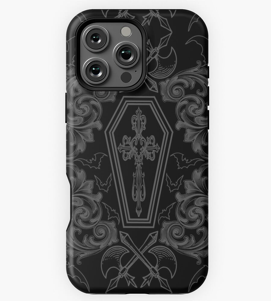 Vampire Coffin Gothic Horror GA3702 Phone Case for iPhone 11 to 17 Pro ...