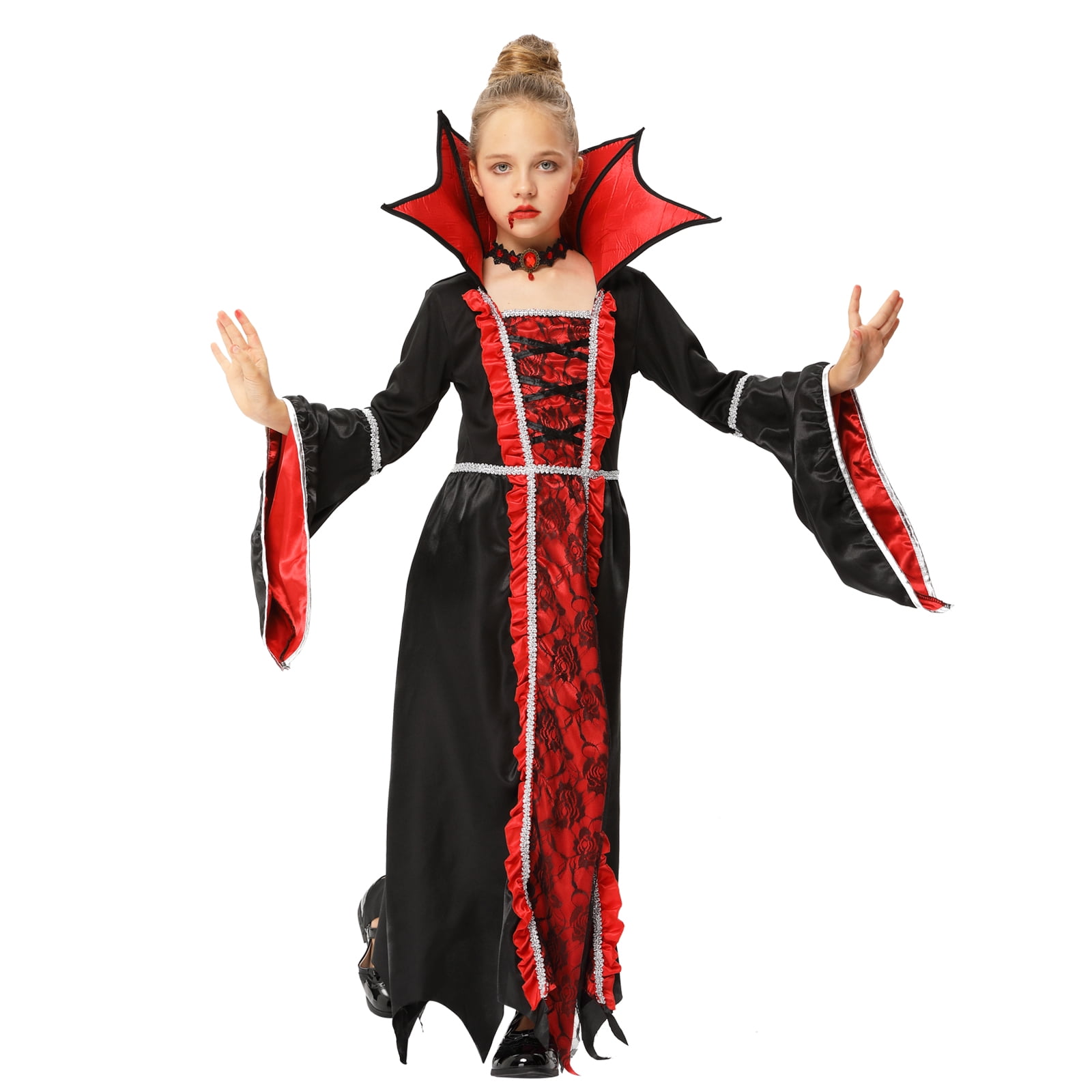 Vampire Costume for Girls Gothic Victorian Vampiress Queen Dress Up ...