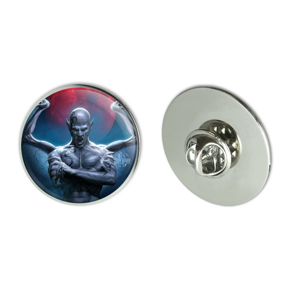 Vampire Demon Blood Moon Fantasy Metal 1.1" Tie Tack Hat Lapel Pin ...