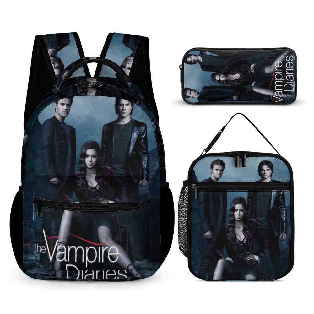 Vampire Diaries 3 Piece Backpack Set School Bag Combination Travel ...