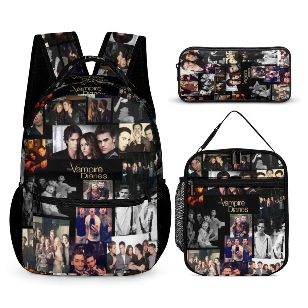 Vampire Diaries 3 Piece Backpack Set School Bag Combination Travel ...