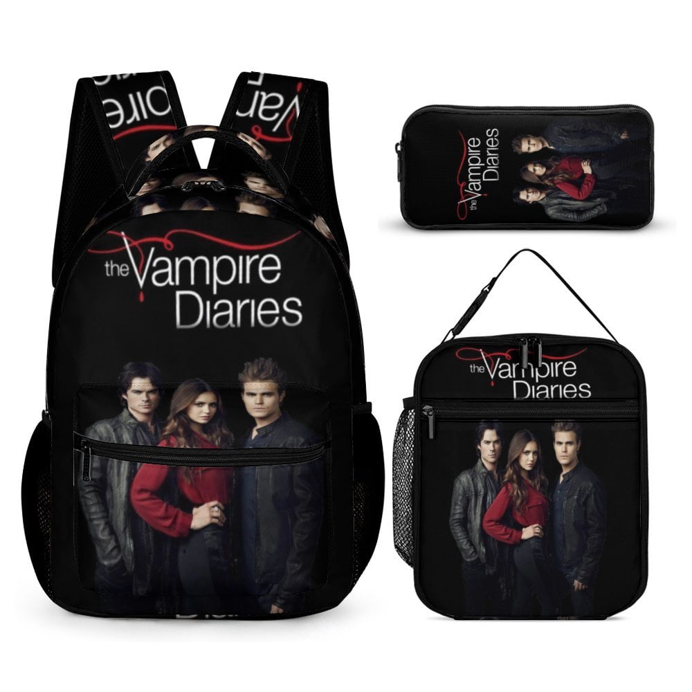 Vampire Diaries 3 Piece Backpack Set School Bag Combination Travel ...
