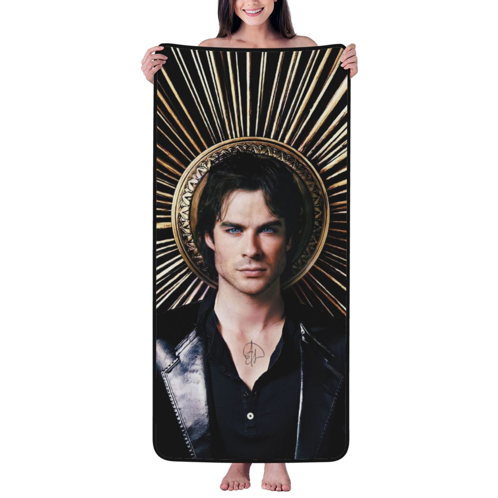 Vampire Diaries Beach Towel 27x55 Inch Coral Velvet Bath Towel For ...