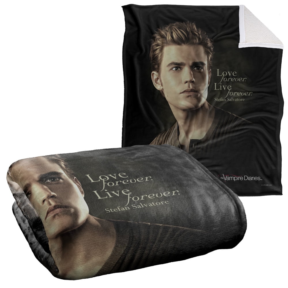 Vampire Diaries Blanket, 50"x60", Forever Silky Touch Sherpa Back Super ...