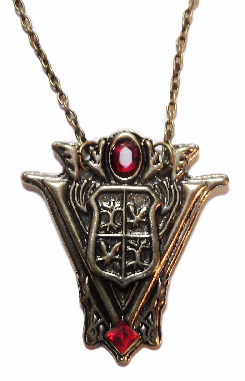 Vampire Diaries Bronze Finish Metal Pendant Necklace - Walmart.com