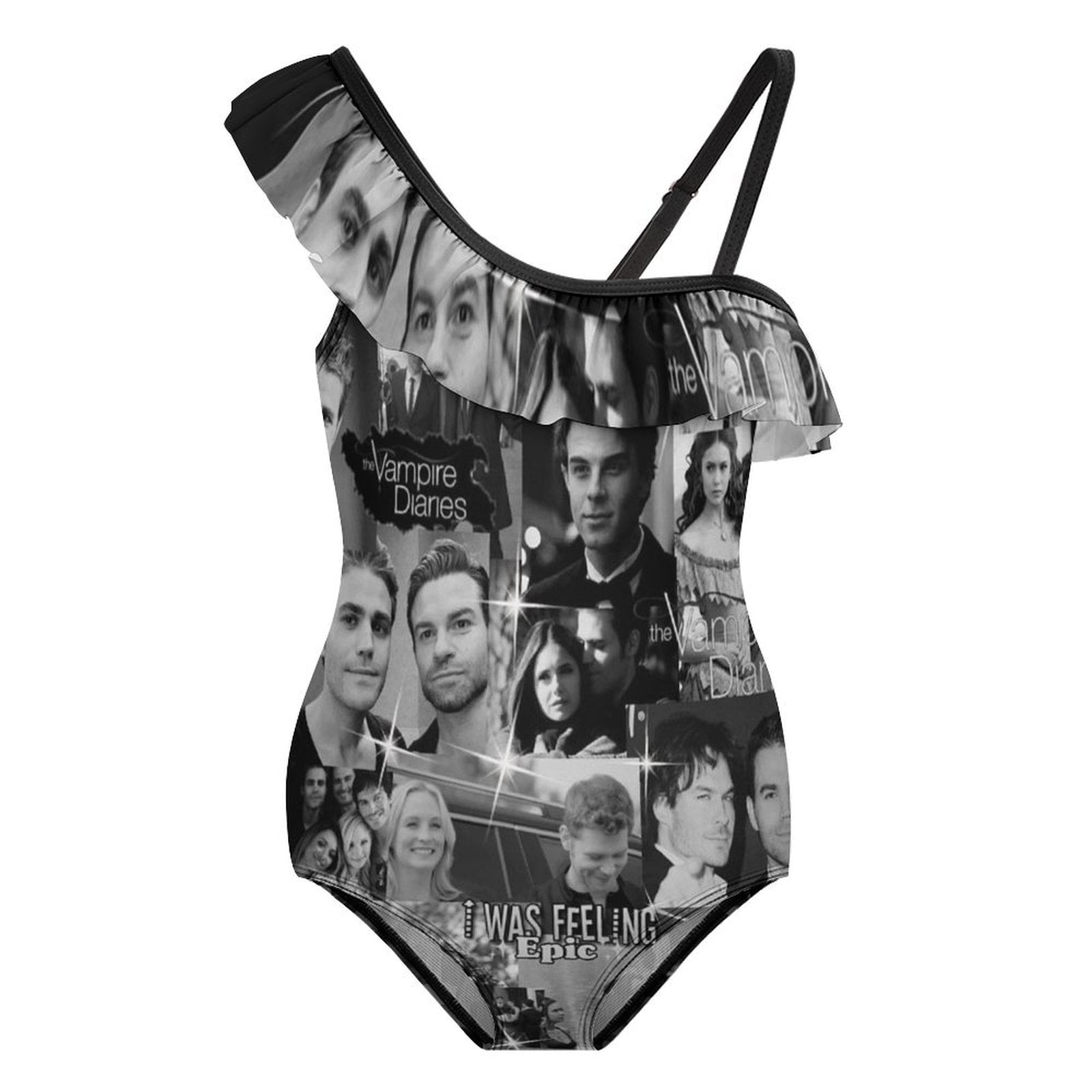 Vampire Diaries Characters One-Piece Swimsuit for Girls Adjustable One ...