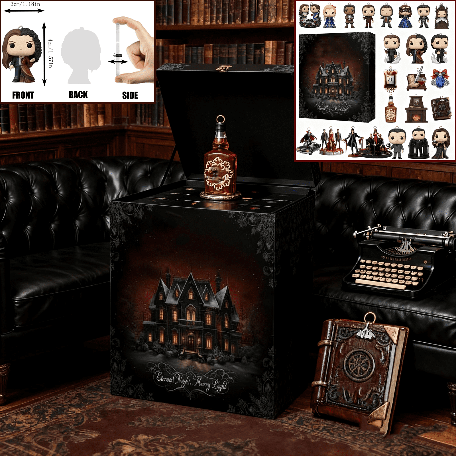 The Vampire Diaries Christmas Countdown Calendar Blind Box, 24Pcs 2D ...