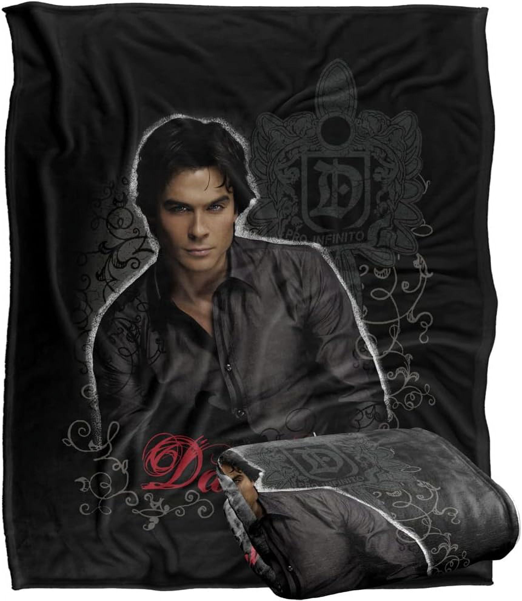 Vampire Diaries Damon Officially Licensed Silky Touch Super Soft Throw ...