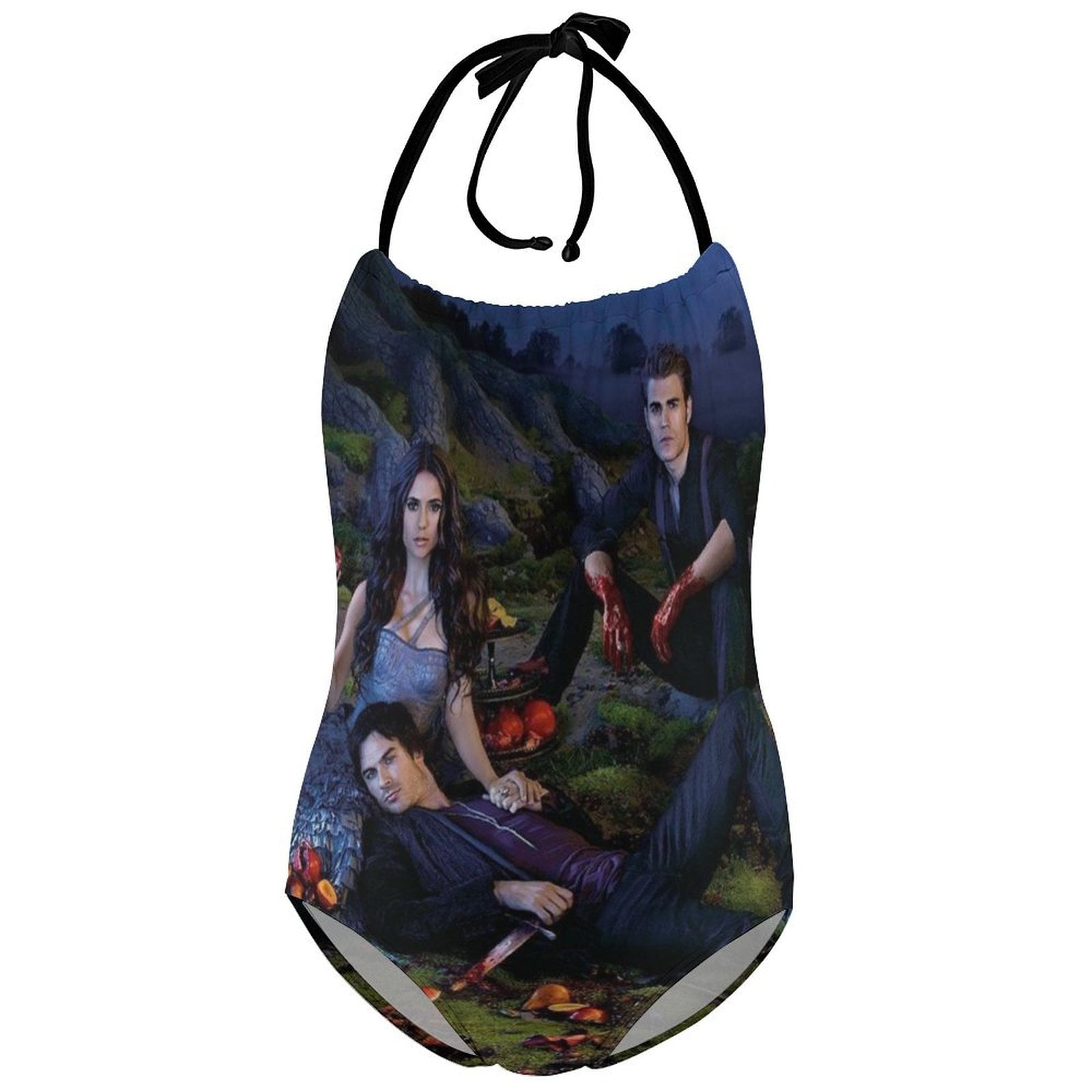 Vampire Diaries Girl's One-Piece Swimsuit Bathing Suit Soft Stretchy ...