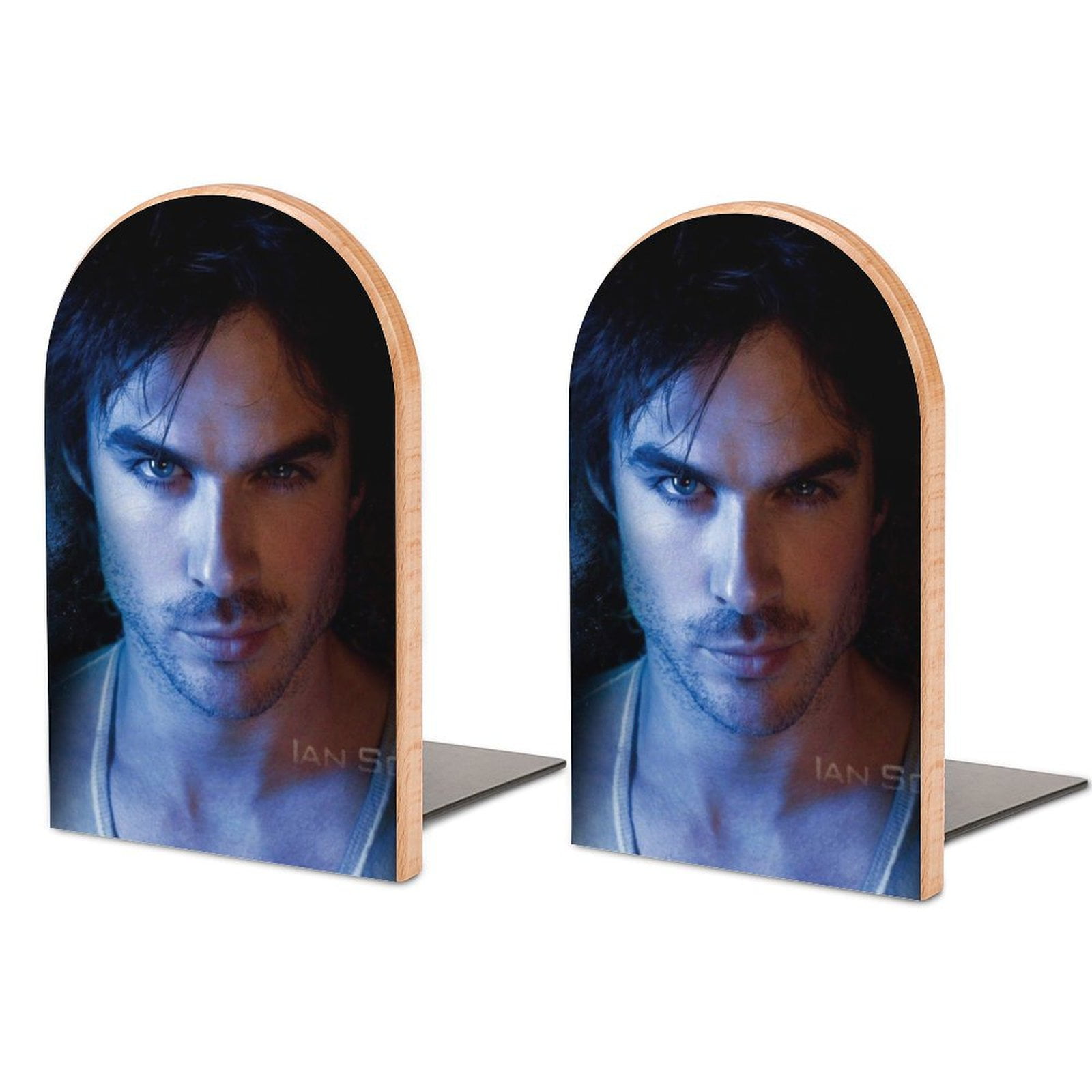 Vampire Diaries Ian Somerhalder Bookends Wood Book Divider Decor ...