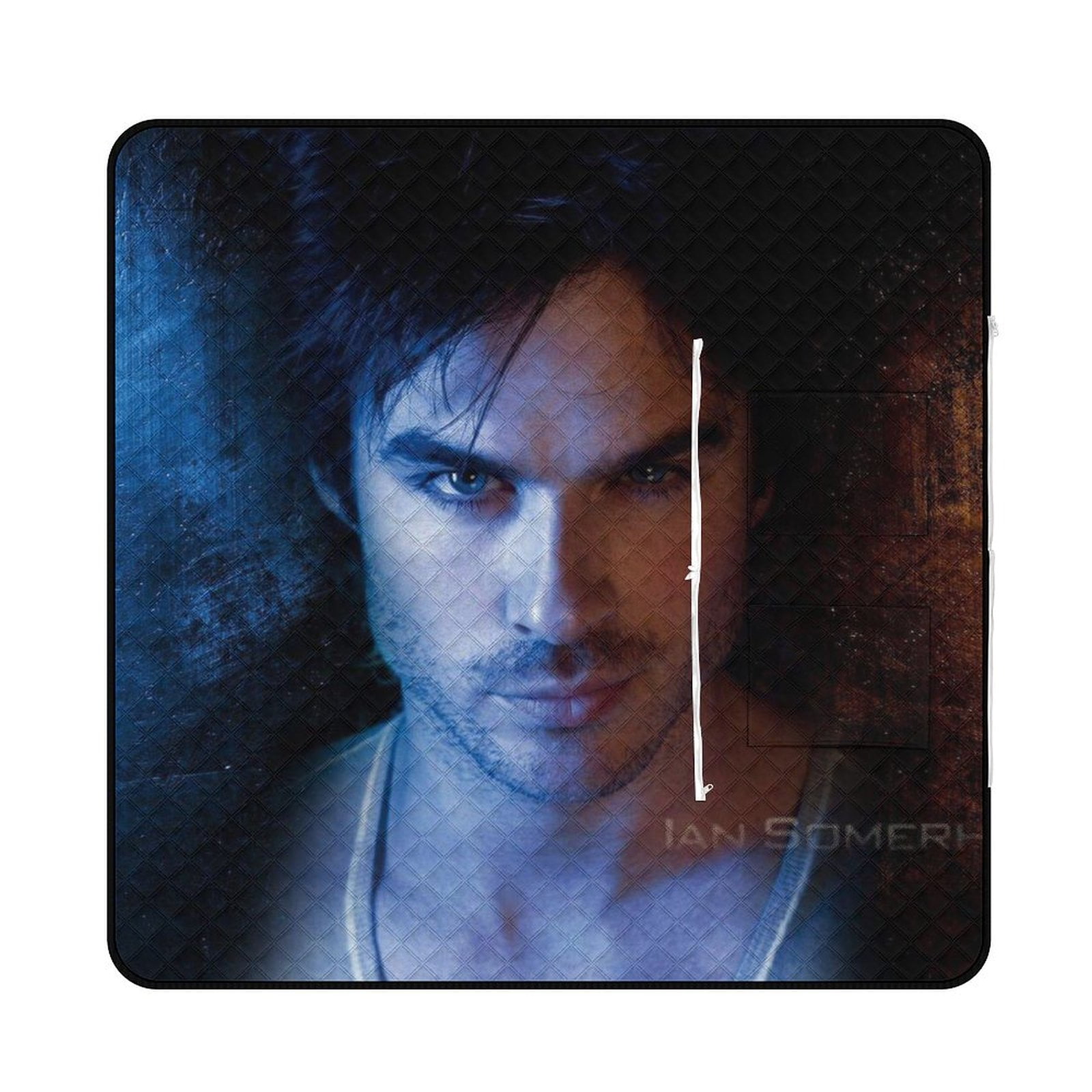 Vampire Diaries Ian Somerhalder Picnic Mat Sandproof Waterproof Foldable Portable Tote Picnic ...