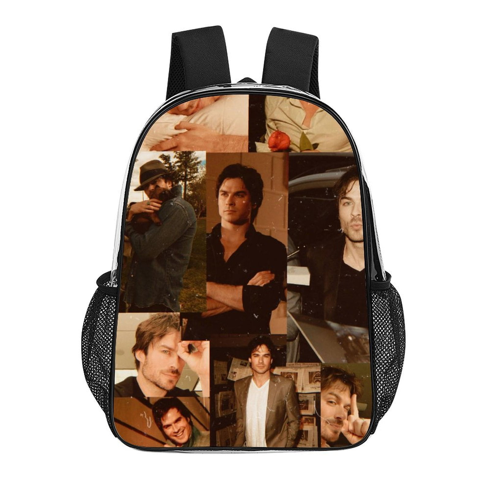 Vampire Diaries Pattern Clear Backpack Transparent Bag 17 Inch Large ...