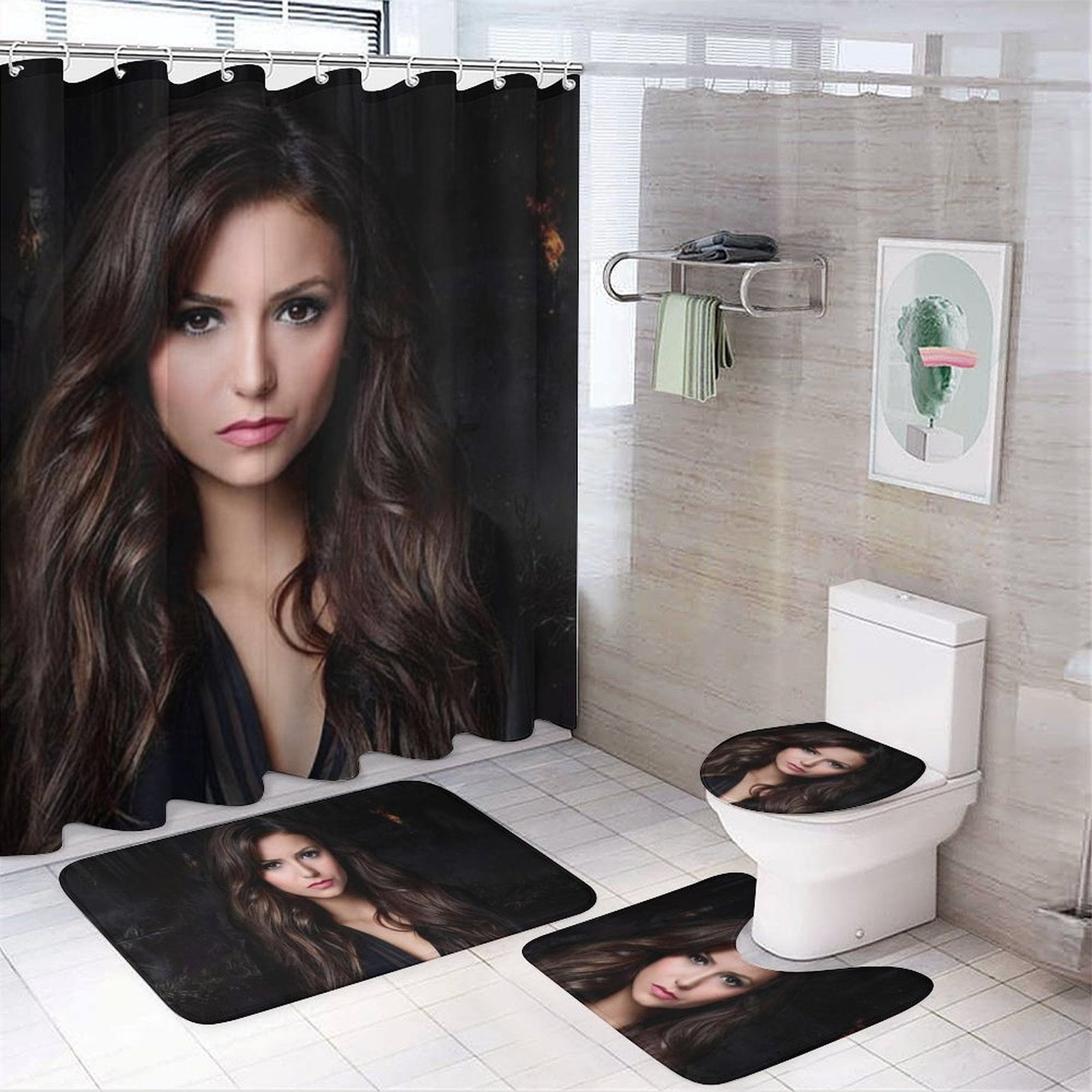 Vampire Diaries Shower Curtain Set 4 Piece, Set Bathroom Sets with Rugs ...