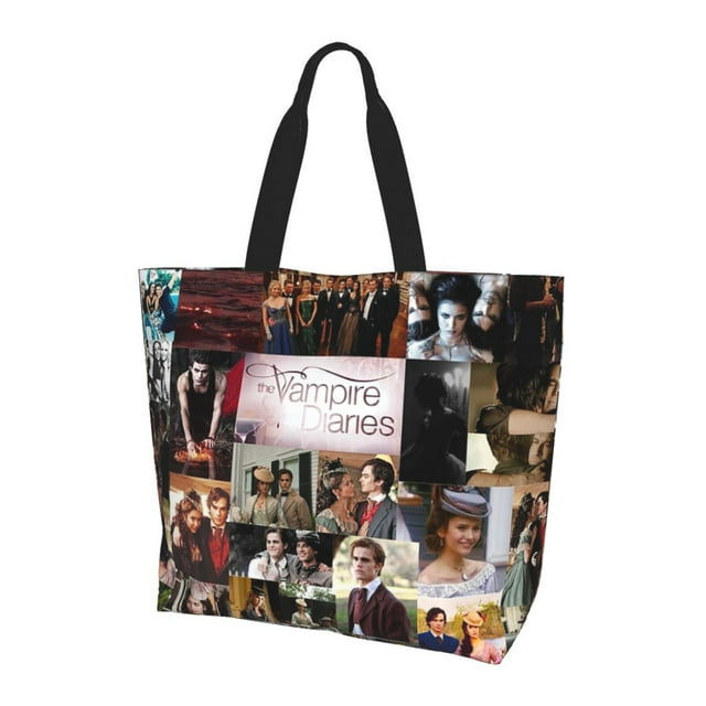 Vampire Diaries Tote Bags Reusable Women Shoulder Bag Grocery Bag ...