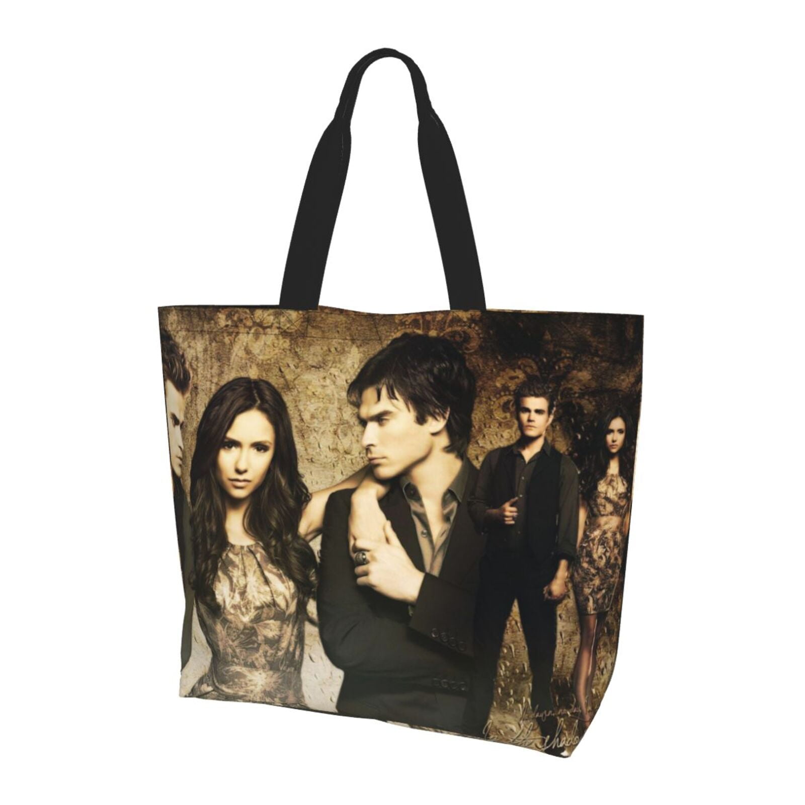 Vampire Diaries Tote Bags Reusable Women Shoulder Bag Grocery Bag ...