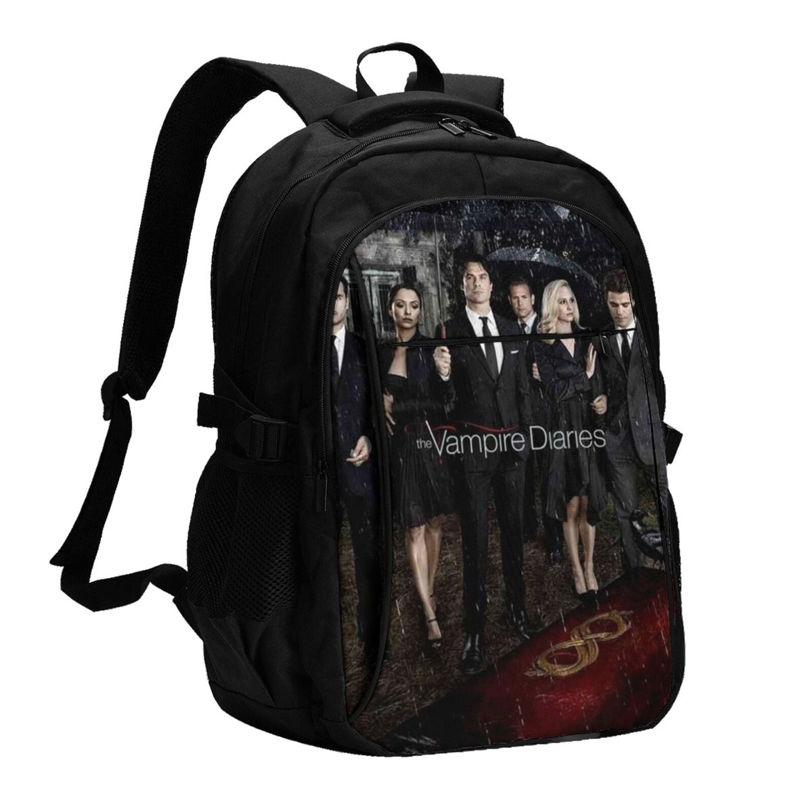 Vampire Diaries Travel Backpack With Usb Port Stylish Unisex Hiking ...