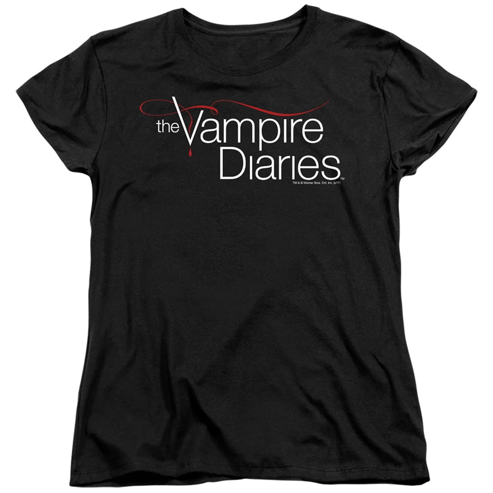 Vampire Diaries Tvd Logo Women's T Shirt (Large) Black - Walmart.com