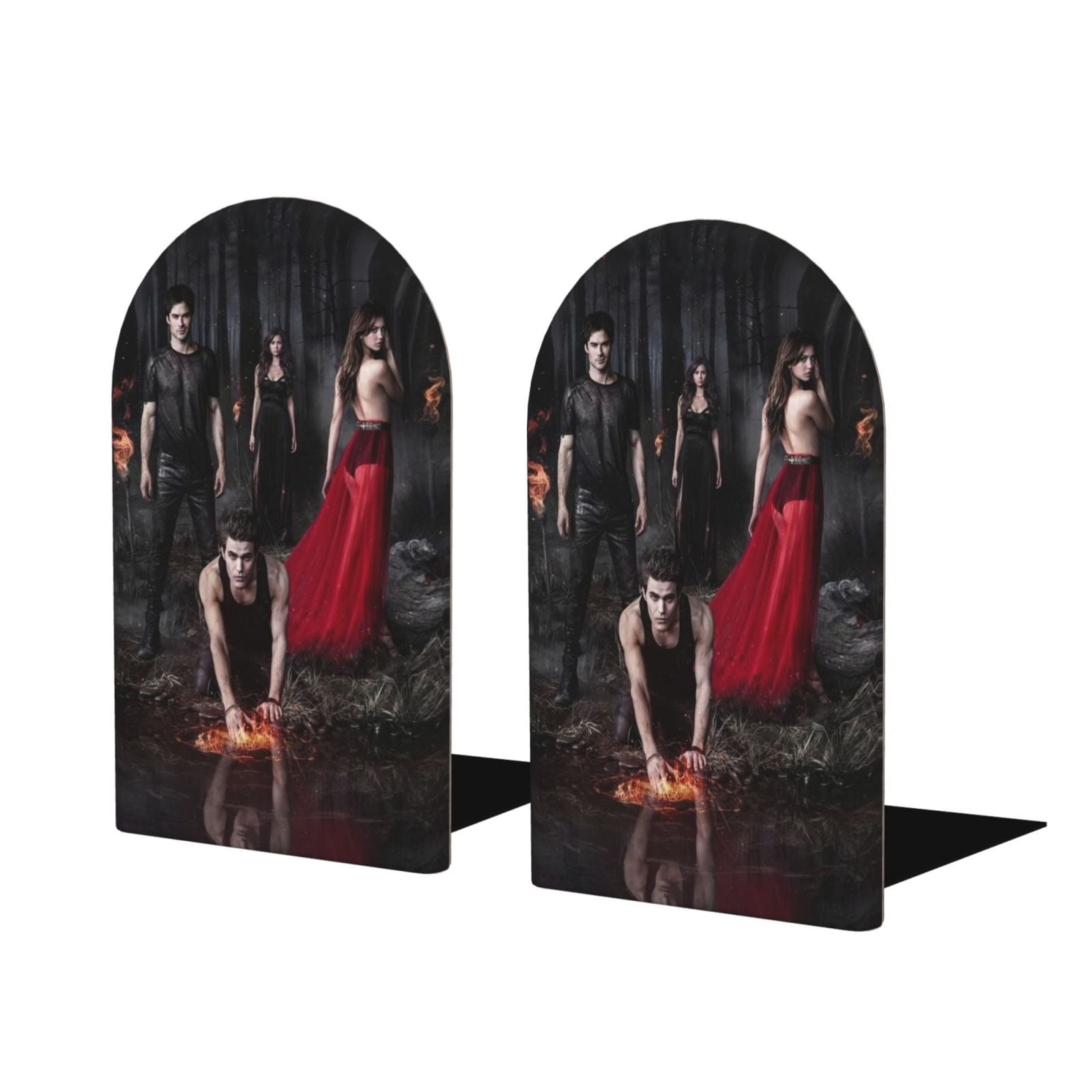 Vampire Diaries Wooden Bookends For Shelves, Decorative Book Organizer ...