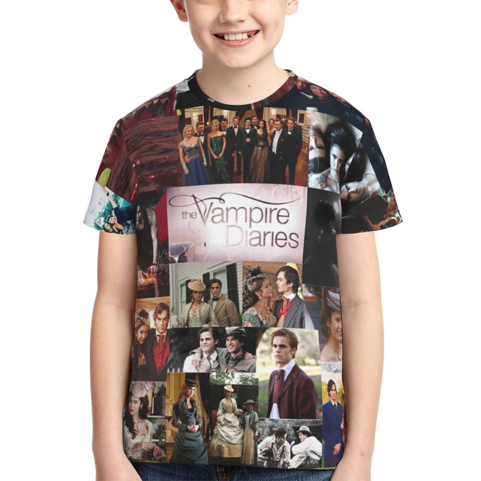 Vampire Diaries Youth Unisex T-Shirt Crewneck Short Sleeve Double-Sided ...