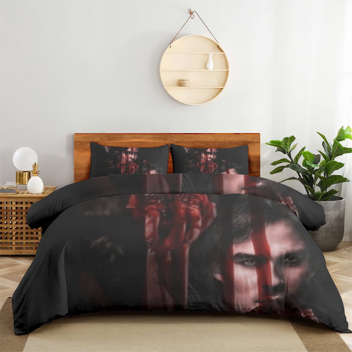 The Vampire Diaries terror3PC Cartoon kawaii Bedding Set, 2 Pillowcase ...