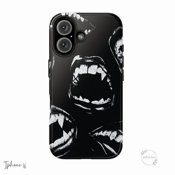 Vampire Fangs Gothic Horror Phone Case Compatible with iPhone 11 12 13 ...