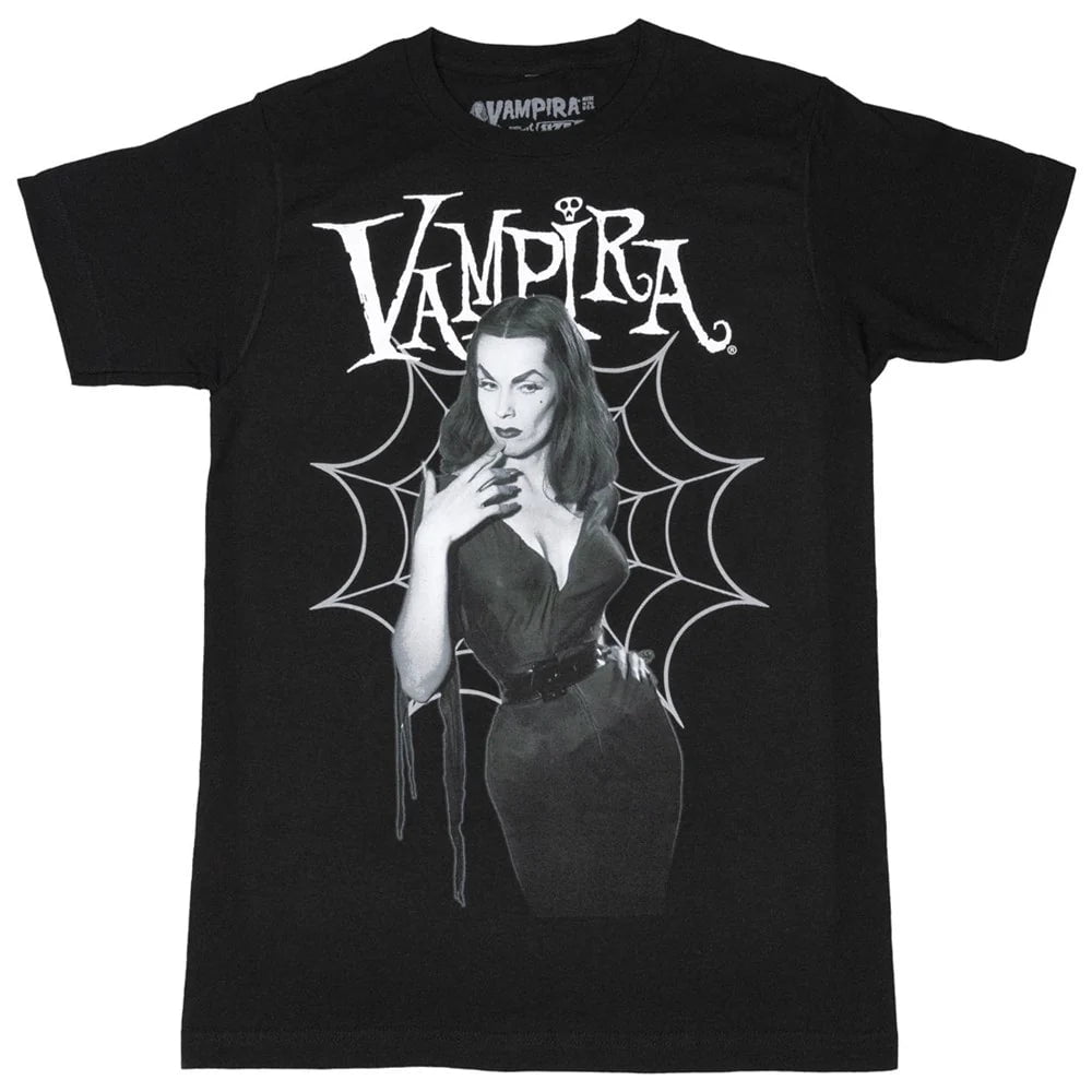 Vampire Gothic Graphic Tee, Cobweb Horror Shirt - Walmart.com