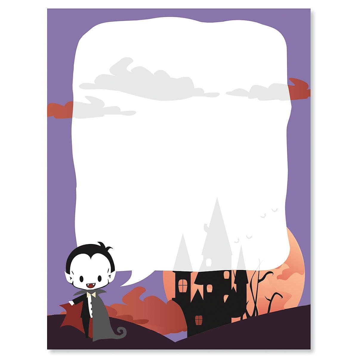 Vampire Halloween Letter Papers - 25 Sheets of Multicolor Halloween ...